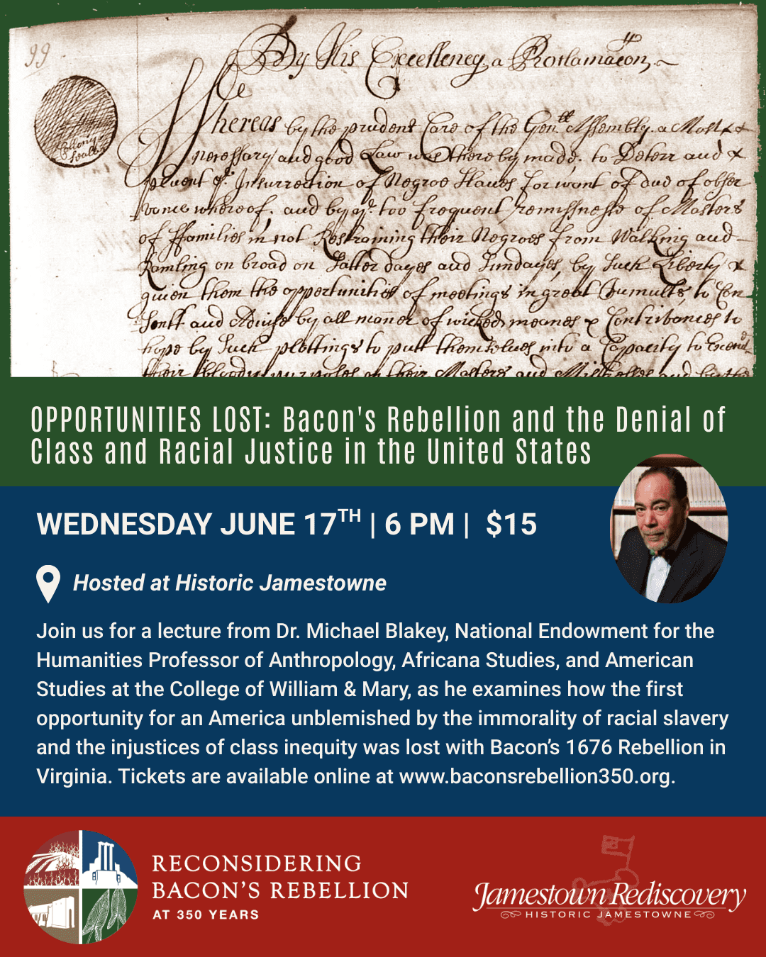 Opportunities Lost: Bacon’s Rebellion and the Denial of Class and ...